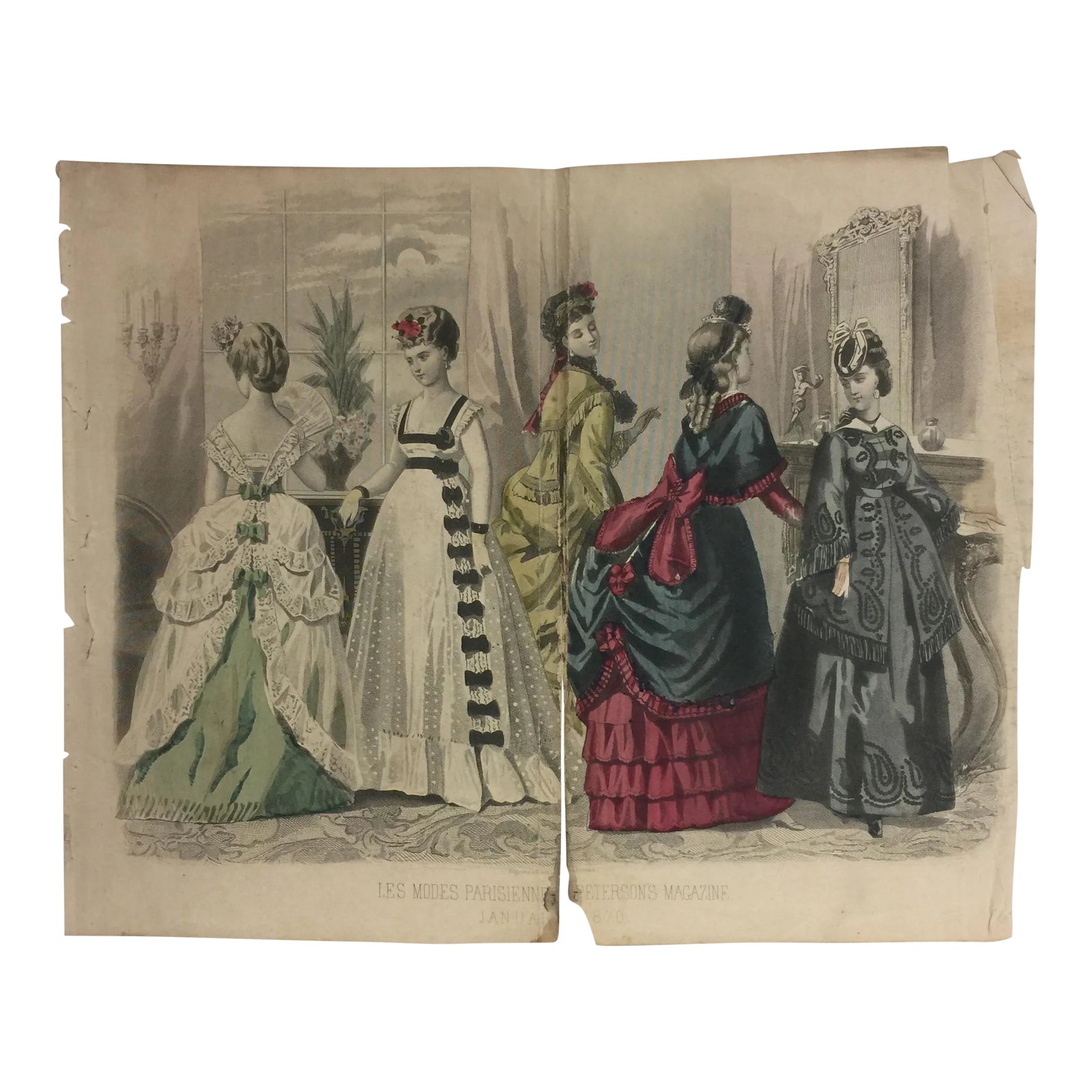 1870 Ad for Les Modes Parisienne | Chairish