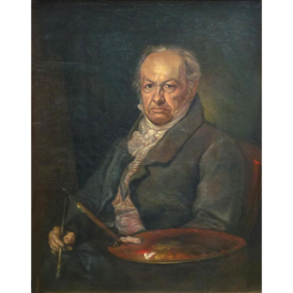 Superb c.1880-1910 Antique Oil Painting of Artist Goya, After the ...