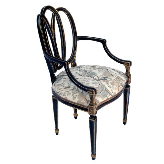 Pair of Ebony & Gilt Bracelet Chairs, 1940s | Chairish