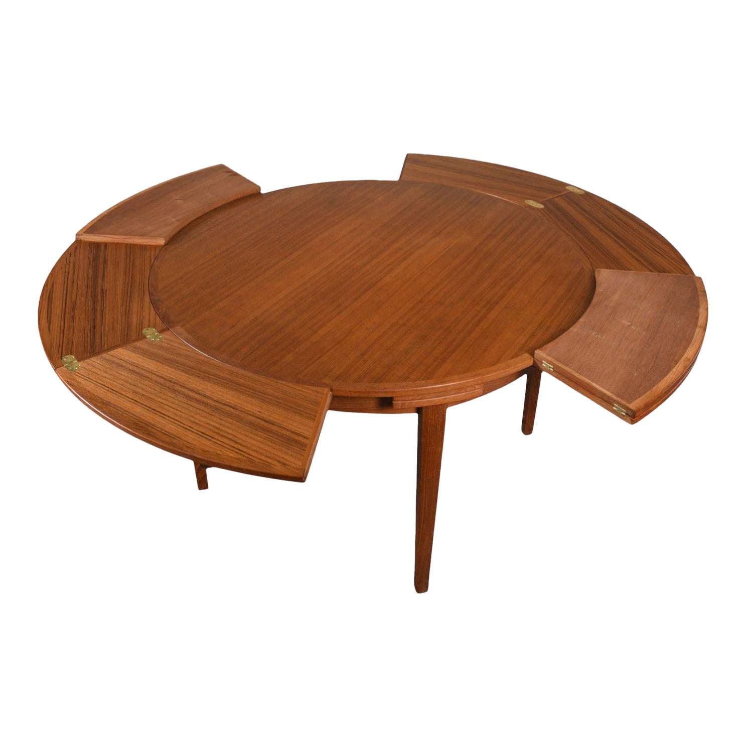 Lotus / Flip Flap Dining Table in Teak by Dyrlund | Chairish