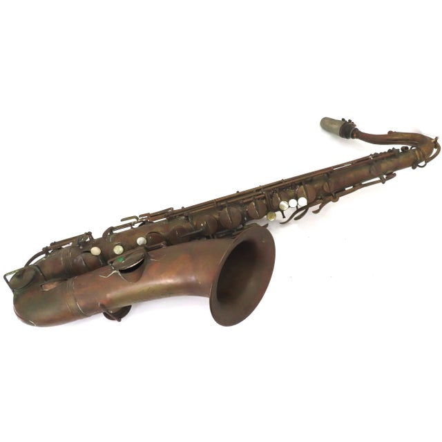 Antique Large Rustic Brass Tenor Saxophone by Buffet Crampon Cie in ...