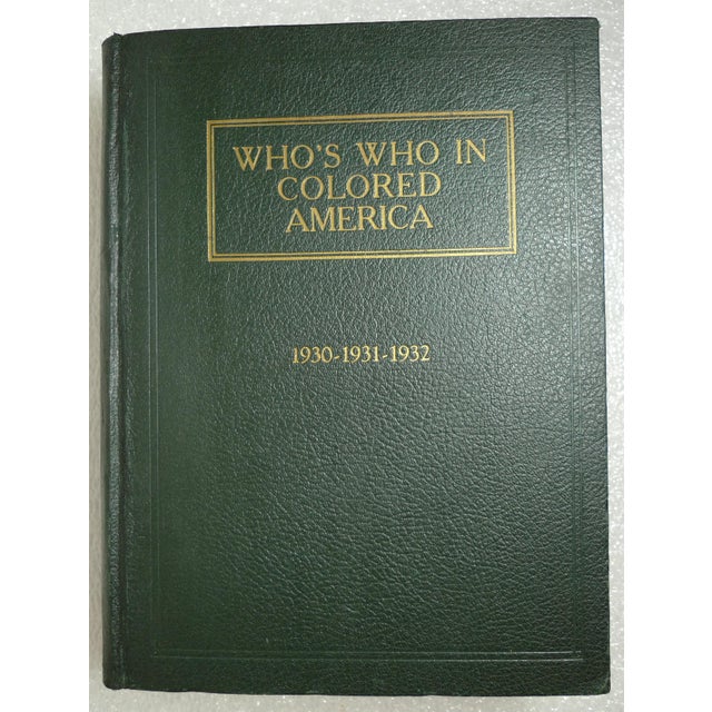 1930s Illustrated Quarto Book, Thomas Yenser's Who's Who in Colored ...