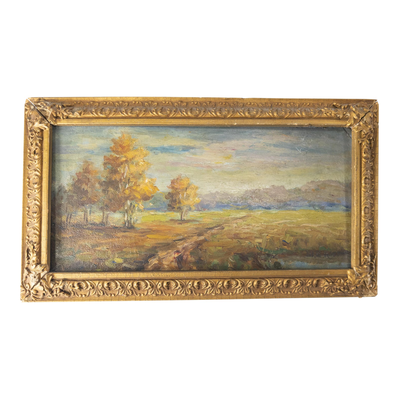 19th Century American Impressionist Luminist Oil Landscape Painting ...
