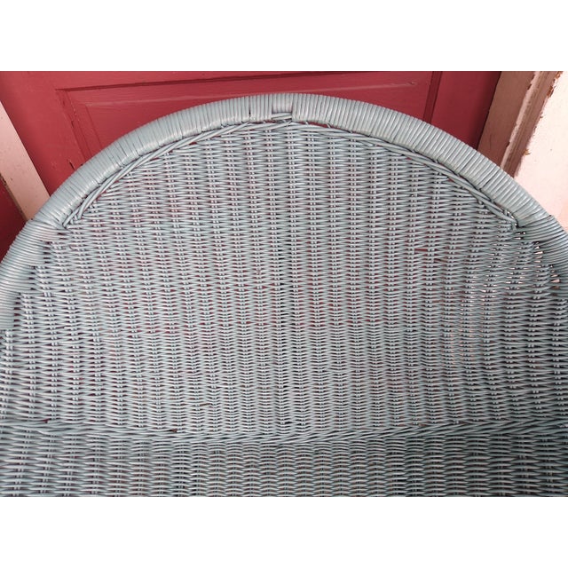 Vintage Mid Century Modern Round Hoop Rattan Scoop Chair | Chairish