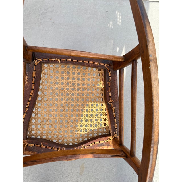 Antique American Children's Cane Rocking Chair | Chairish