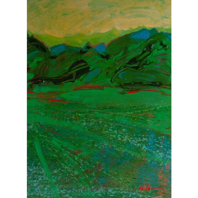 1980s Abstract Landscape Acrylic Painting by Harry Hilson | Chairish