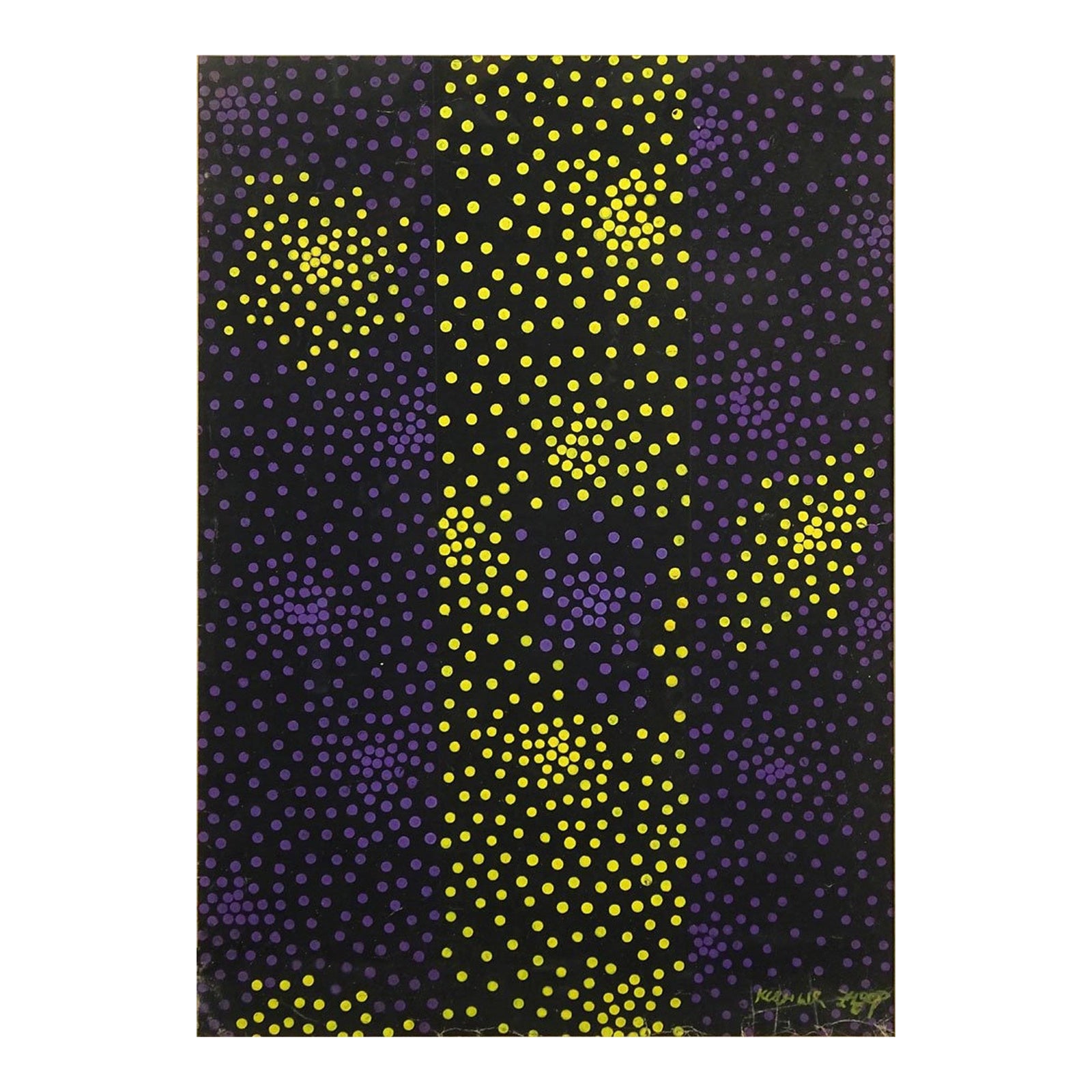 Ksenia Ender, Abstract Composition Tempera Painting Russian Soviet ...