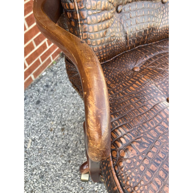Late 20th Century Alligator or Crocodile Embossed Leather Executive ...