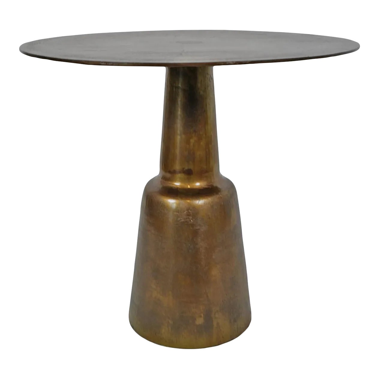 Brass Finish Round Bistro Table | Chairish