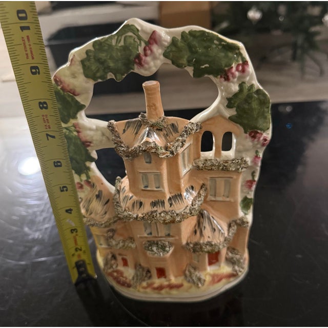 Staffordshire Antique Cottage House 19th Century Porcelain England Hand ...