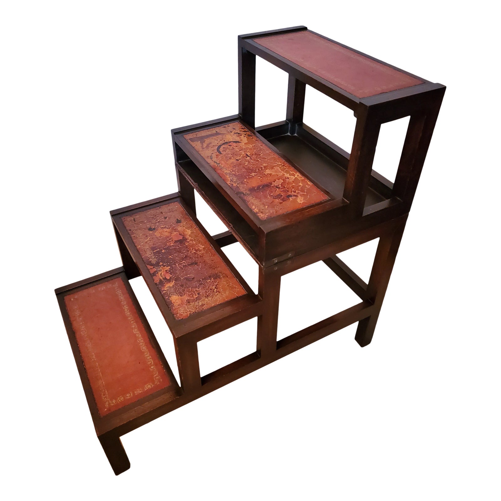 19th Century English George III Mahogany Metamorphic Library Step ...