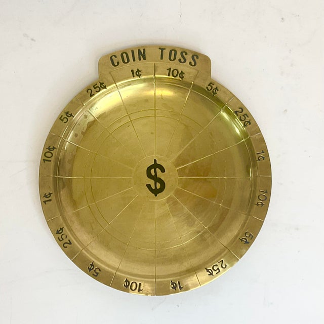 Mid-Century Americana Boho Chic Brass Pocket Coin Toss Dish Catchall ...