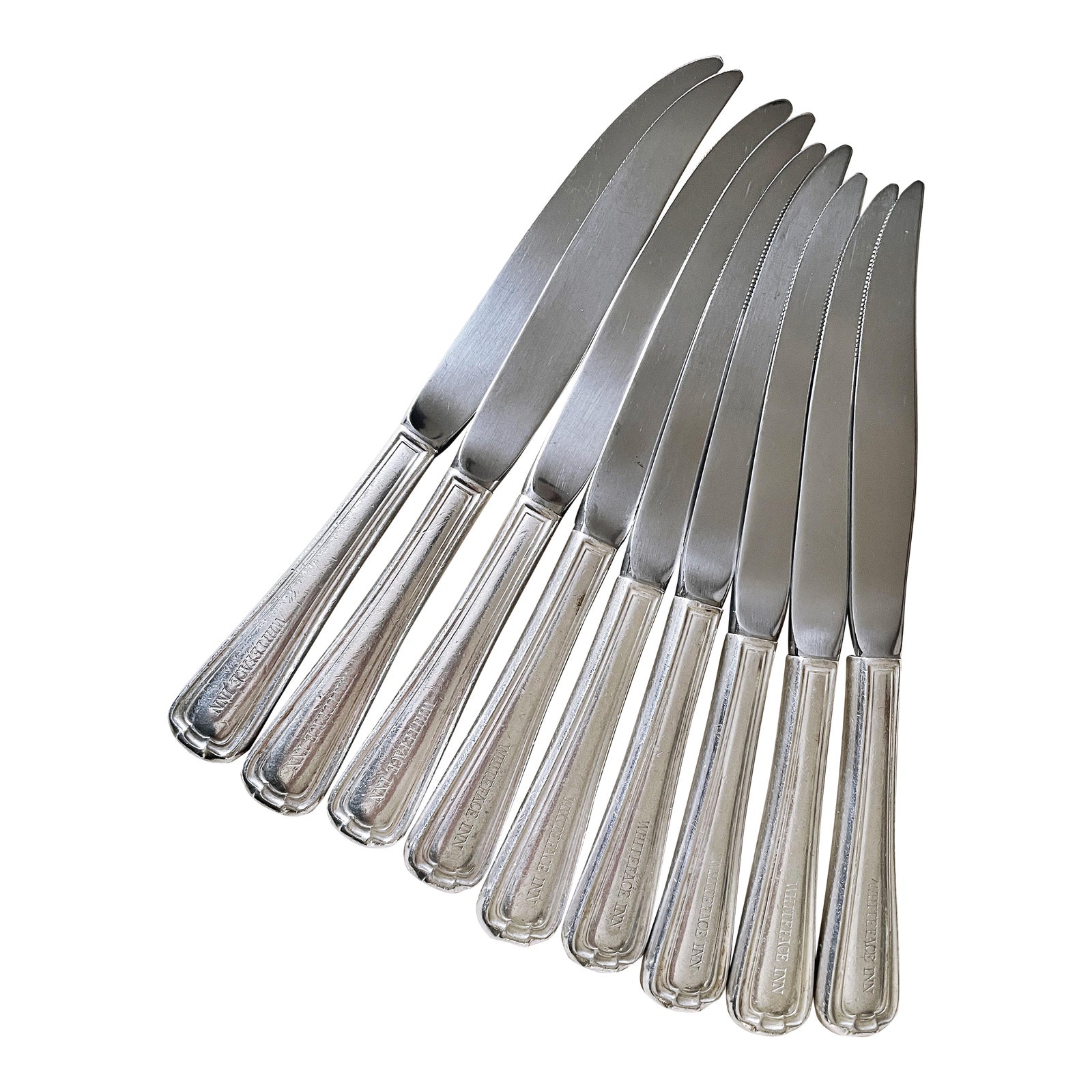Set of 9 Silver Plated Steak Knives From Whiteface Inn on Lake Placid ...