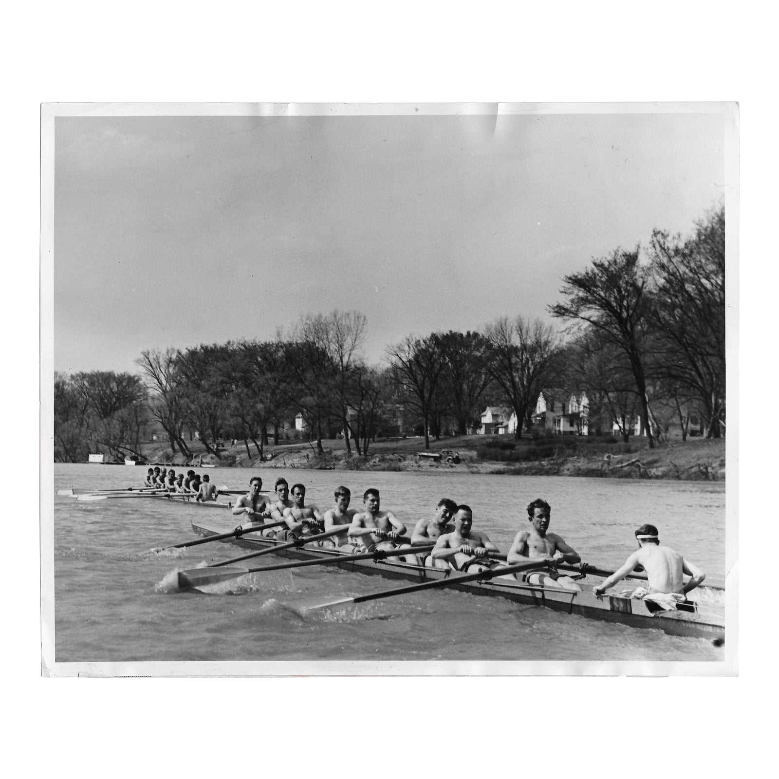 1947 Crew Team Rowing Photograph | Chairish