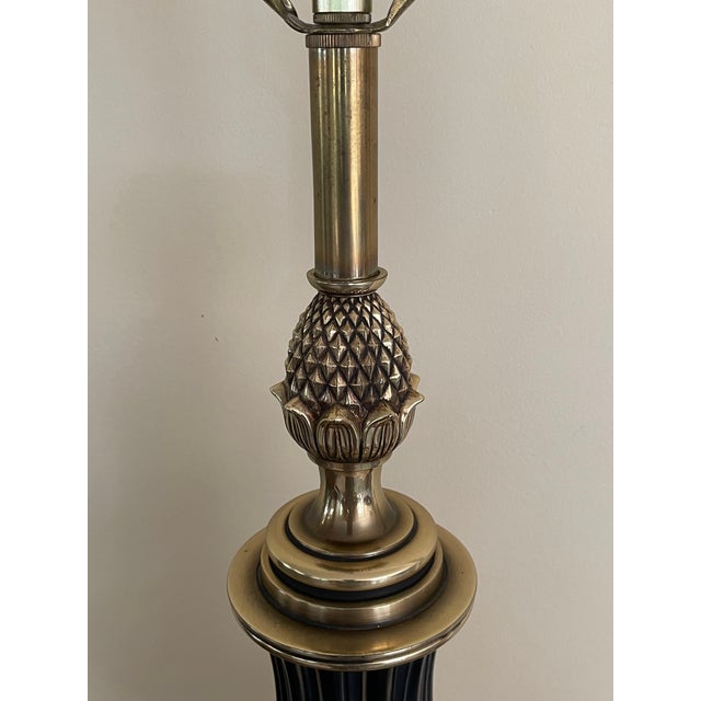 Vintage Stiffel Hollywood Regency Style Lamp in Black and Brass With ...