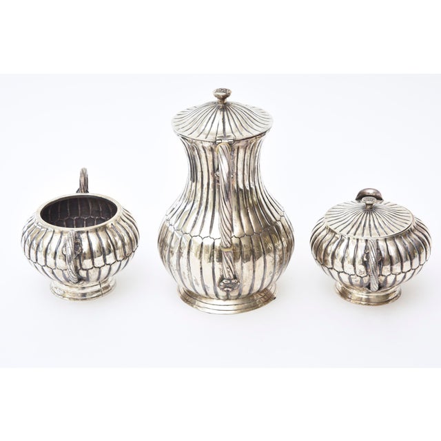 Sterling Silver Sanborn Hallmarked Tea and Coffee Service Set of 3 ...