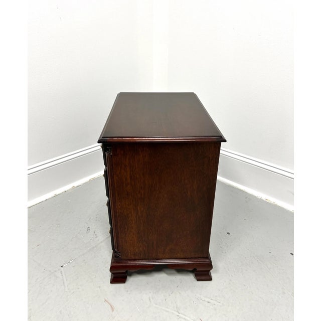 Late 20th Century Mahogany Chippendale Chairside Chest With Fluted ...