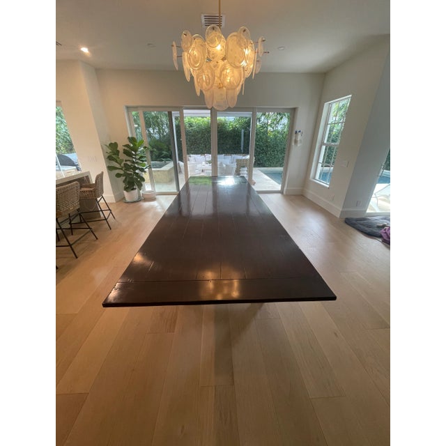 Bausman Trapezoid Trestle Dining Table in Solid Alderwood | Chairish