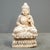Carved and Patinated White Marble Chinese Buddha Sitting on a Lotus ...
