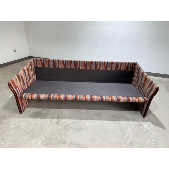 1990s Vintage Post Modern Brayton Intl. Abstract Print Sofa | Chairish
