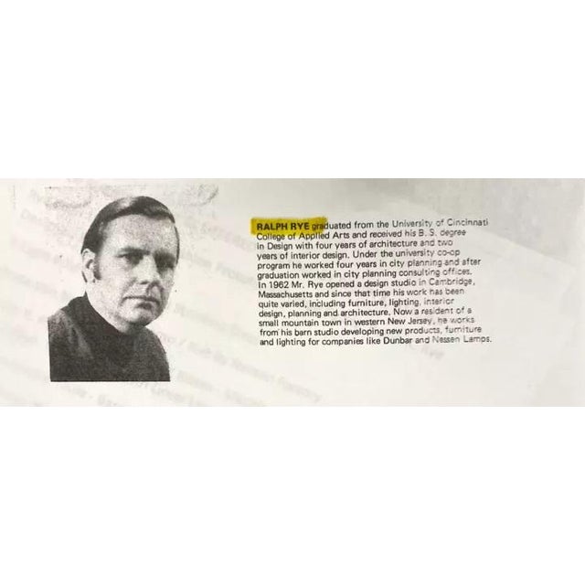 Ralph Rye for Thonet Solid Elm Side Chair with Brown Striped Upholstery ...