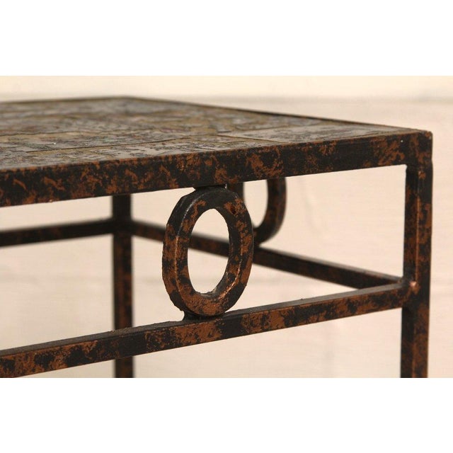 1990s Vintage Mosaic Side Table | Chairish