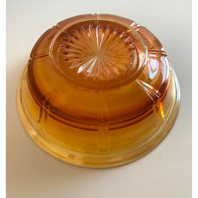 Vintage Orange Glass Serving Bowl | Chairish