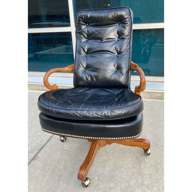 Traditional Swivel-Tilt Leather High-Back Executive Chair From John ...