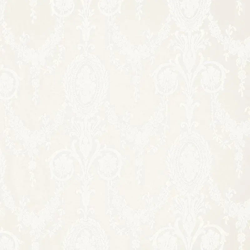 Sample - Schumacher Jacquard Sheer Fabric in Ivory | Chairish