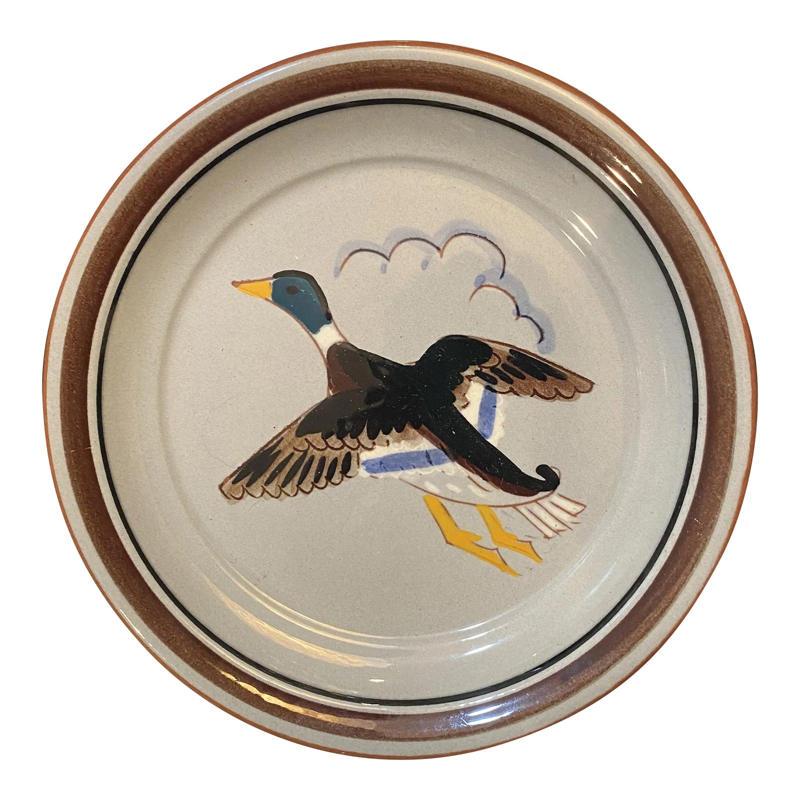 Vintage 1950s Stangl Flying Duck "Drake in Flight" Coaster | Chairish