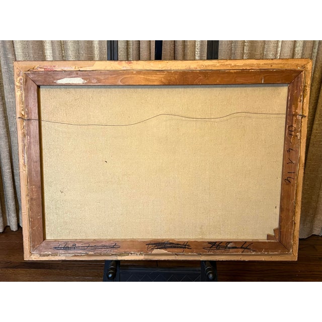 Early 19th Century Early American Social Realism Oil on Canvas Painting ...