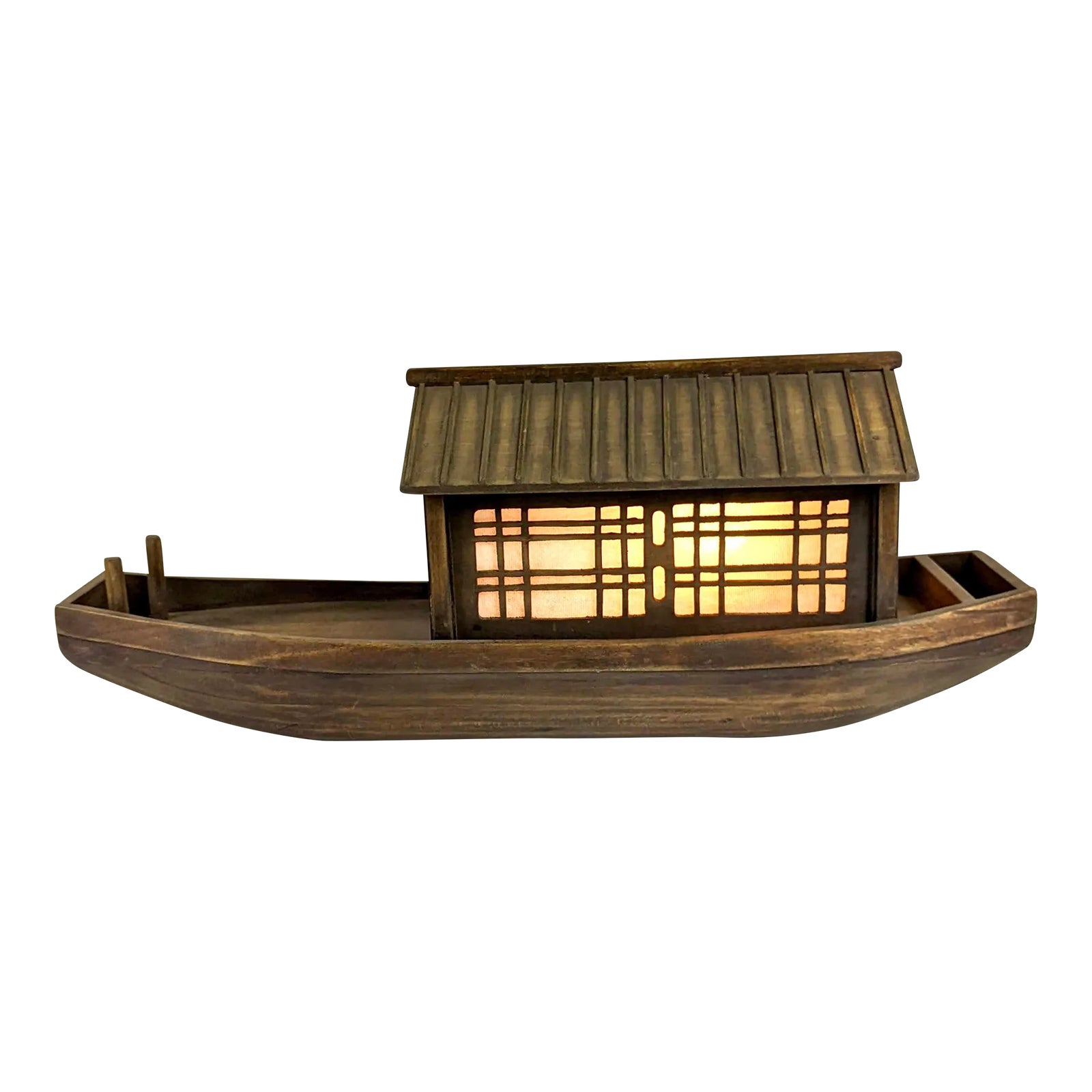 20th Century Wooden Boat Lantern | Chairish