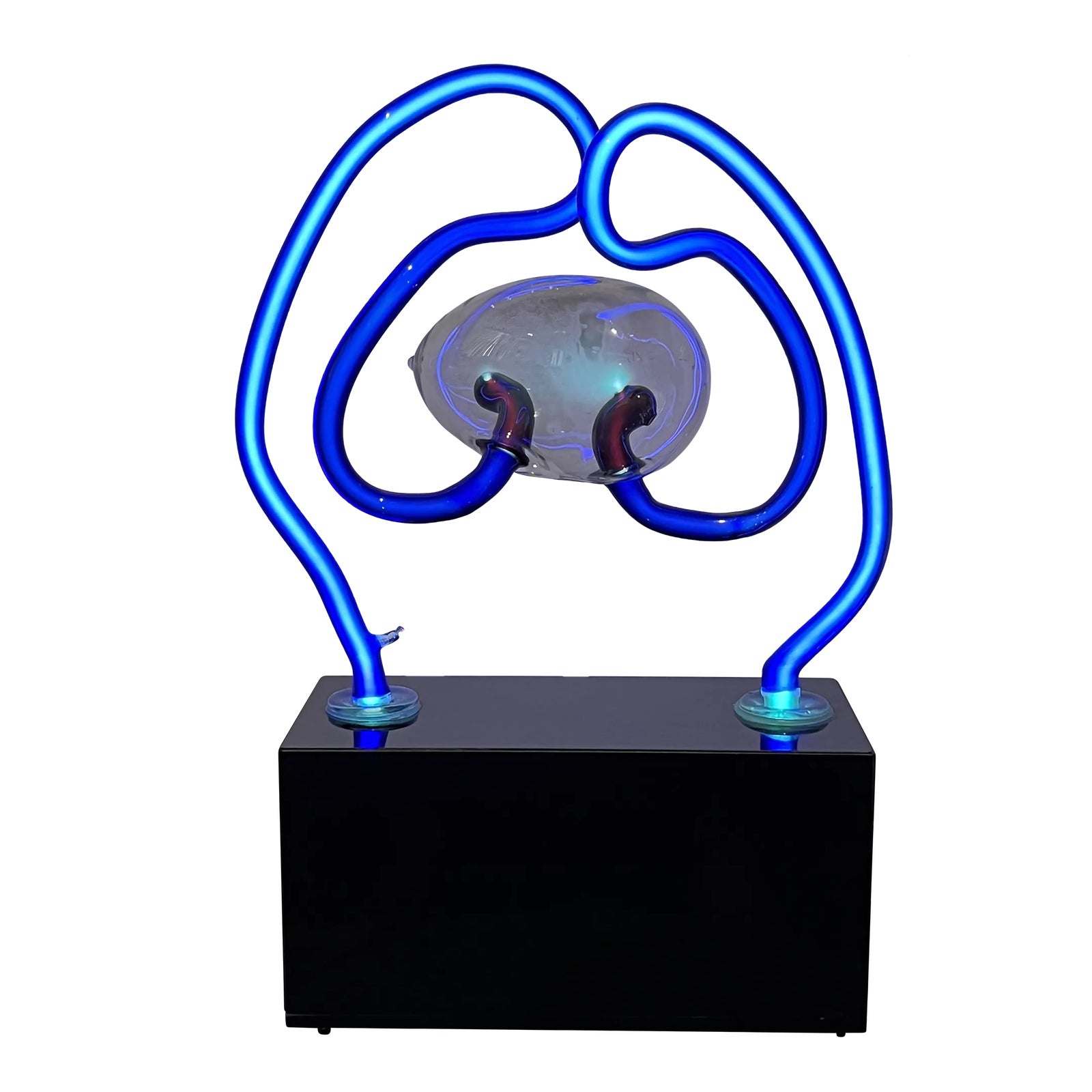 David Grant Maul Blown Glass Neon Lamp Sculpture, 1983 | Chairish