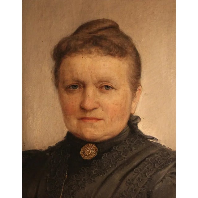 Richard Bitterlich, Portrait of a Woman, 1898, Oil on Canvas | Chairish
