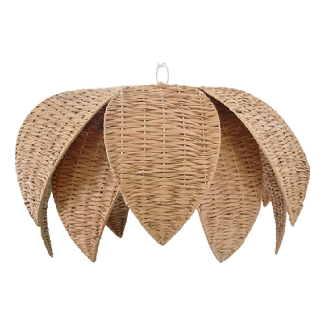 Matthew Izzo Home Franny Natural Rafia Lotus Flower Shaped Pendant ...