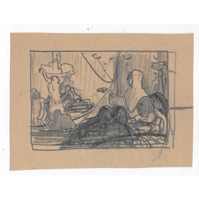 1930s Orientalist Drawing by Paul Travis | Chairish