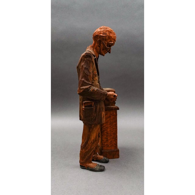 Late 20th Century Emil Janel Sweden Signed Master American Wood Carver ...