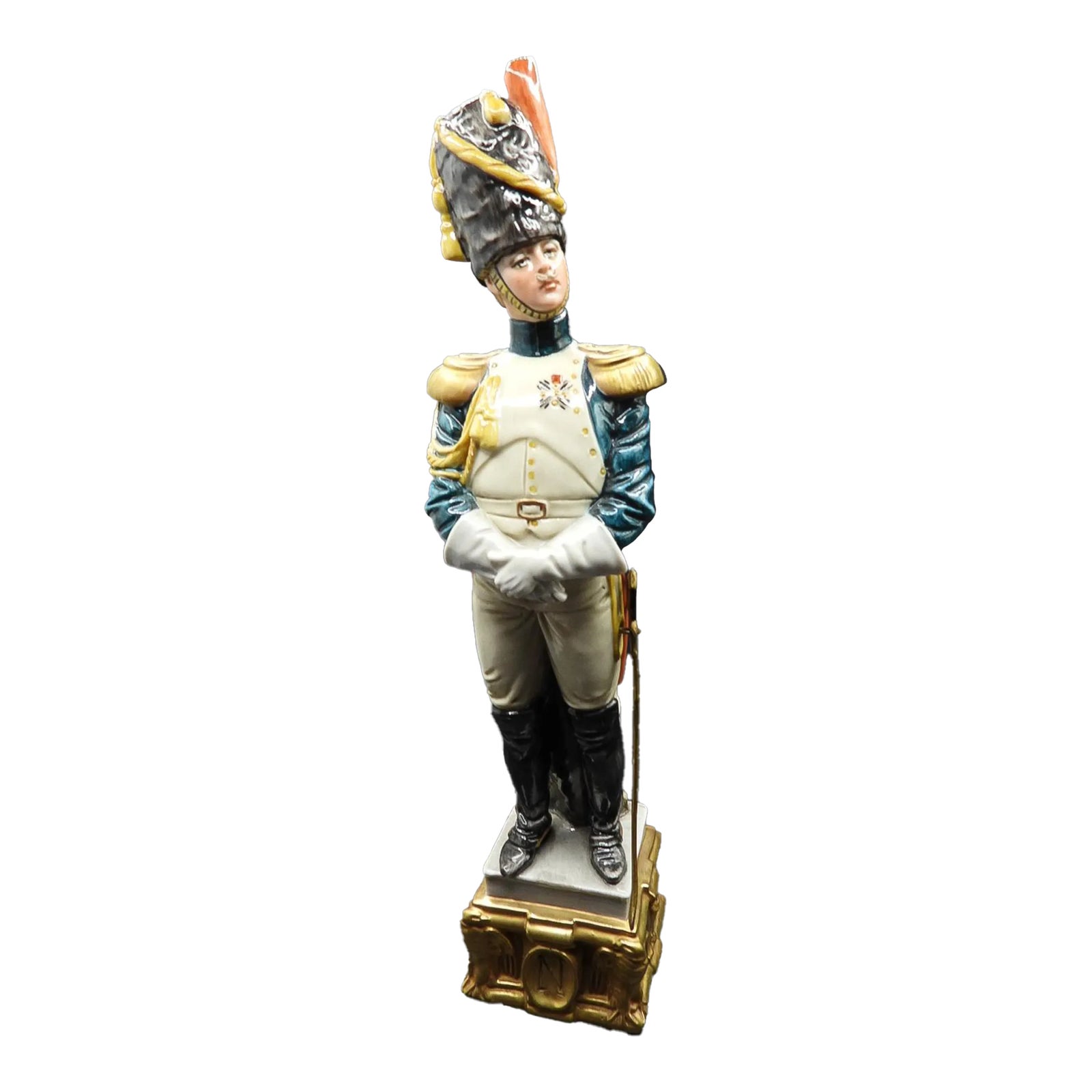 1980s Capodimonte Italy Porcelain Napoleonic Era Grenadier Military ...