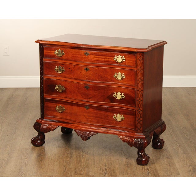 Chippendale Style Mahogany Ball and Claw Foot Chest of Drawers | Chairish