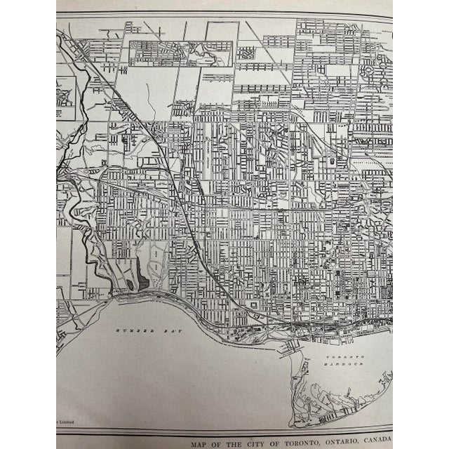 Antique 1920s Toronto City Map | Chairish