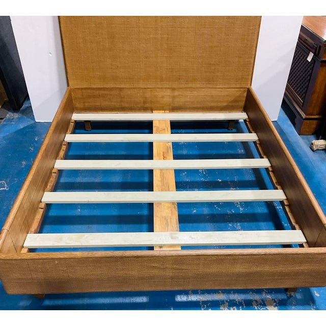 Baker/ McGuire Organic Modern Tan Cane Queen Bed | Chairish