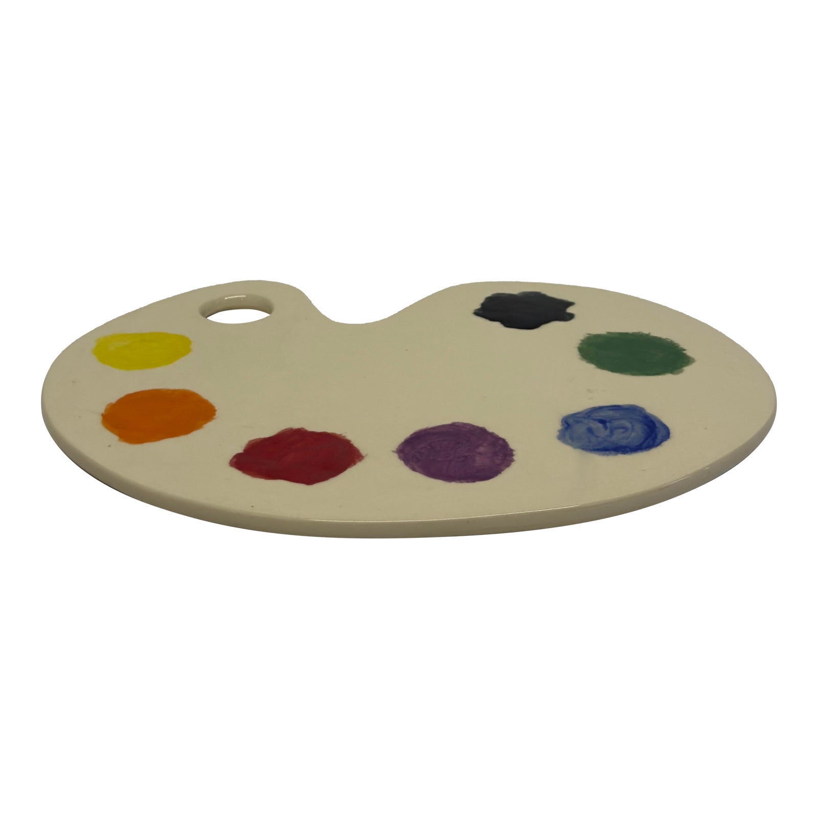 Contemporary Ceramic Painters Pallet Sculpture, Signed 2019 | Chairish