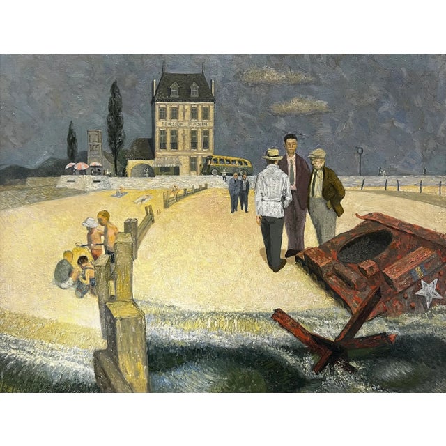 Vintage British Postwar Modern Painting Attributed to Walter ...