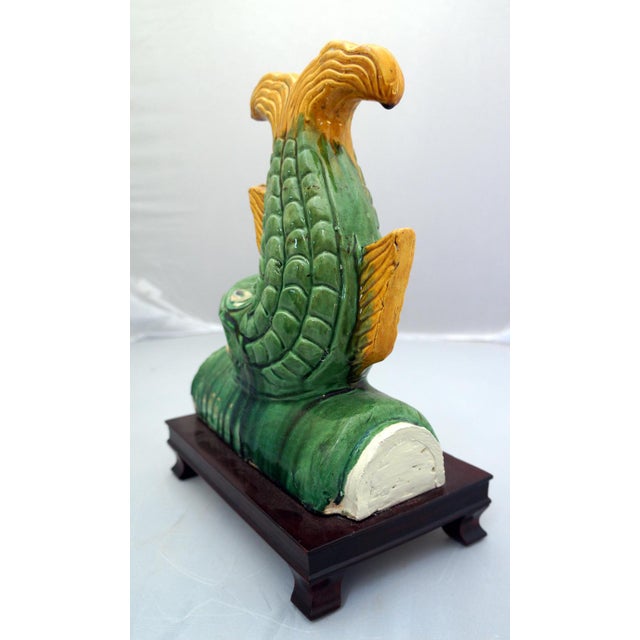 Vintage Makara Dragon Fish Roof Tile | Chairish