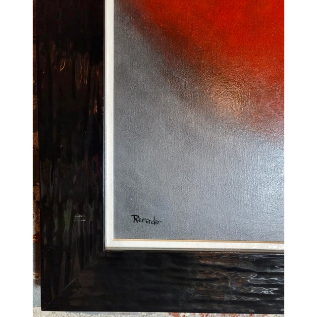 Elise Remender - Lips With Red Lipstick- Oil Painting | Chairish