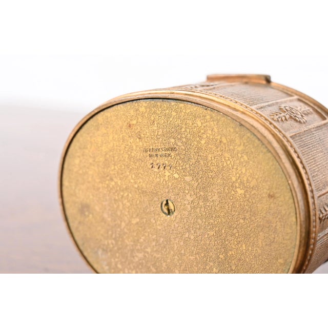 Tiffany Studios New York Adam Bronze Doré Inkwell | Chairish