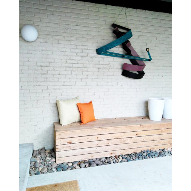 Signed Oversized 49" 1994 C. Jére Abstract Faux Verdigris Sculpture ...