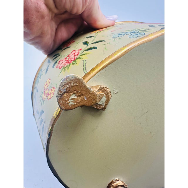 Vintage Toile Chinoiserie Cache Pot | Chairish