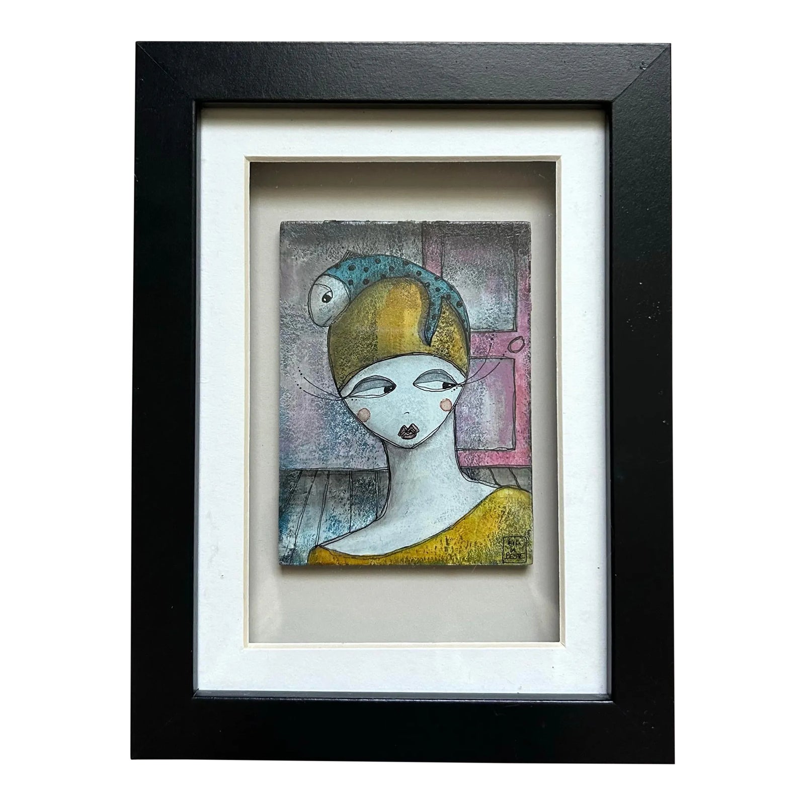 Small Oil Painting of Woman With Fish on Head by Kiki LaPeste of St ...