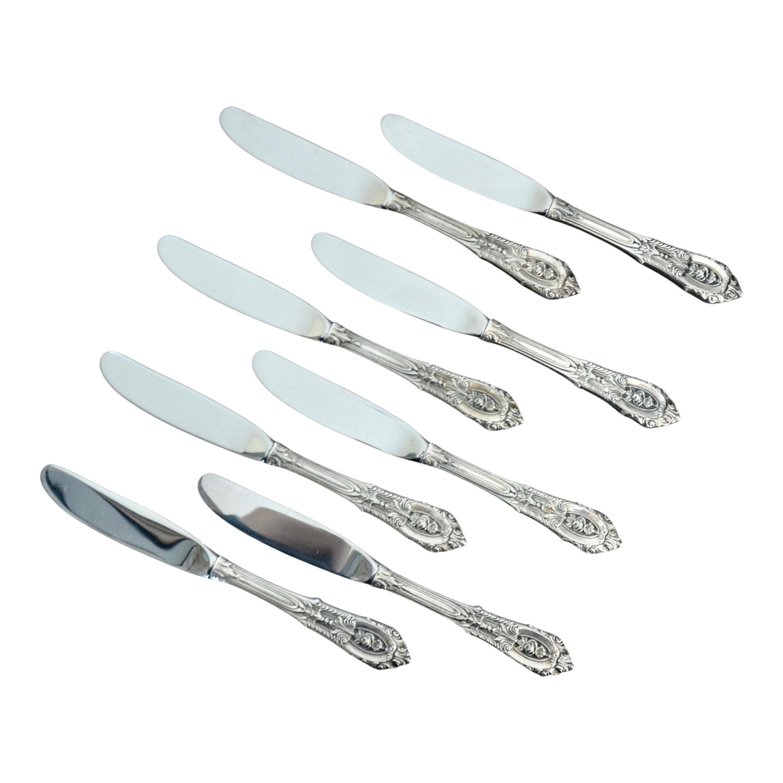 Wallace Silver Company Sterling Silver Butter Knives - Set of 8 | Chairish